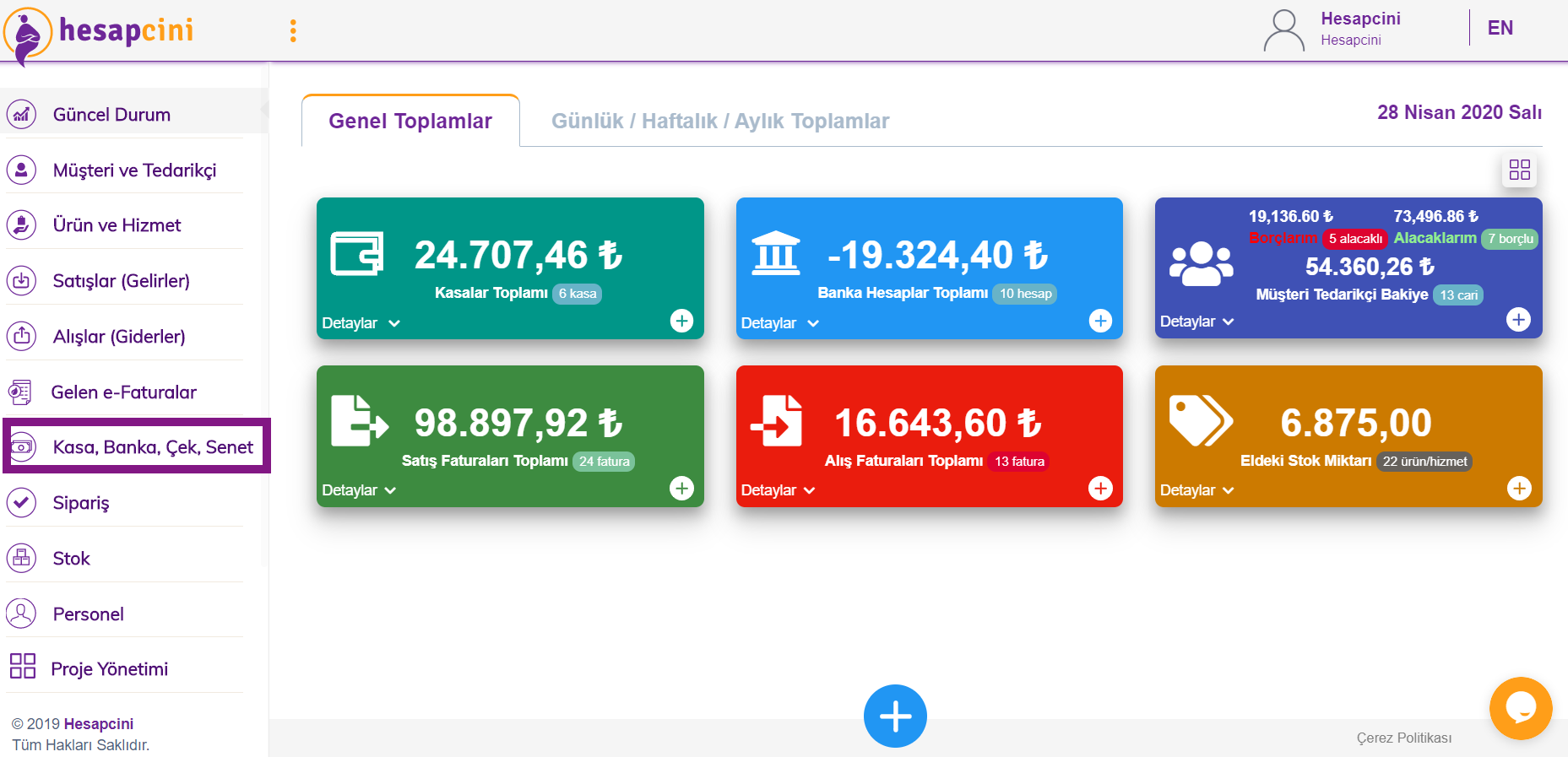 Banka Hesabı Ekleme | Kolay Muhasebe Programı | Hesapcini